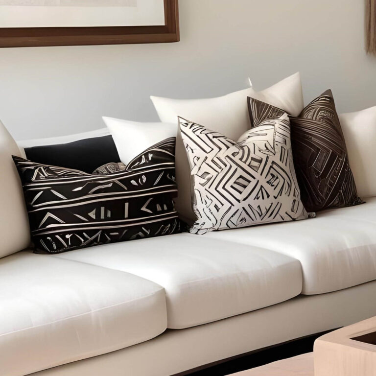 How to Style Iconic Mud Cloth in a Modern Home - OKANLY